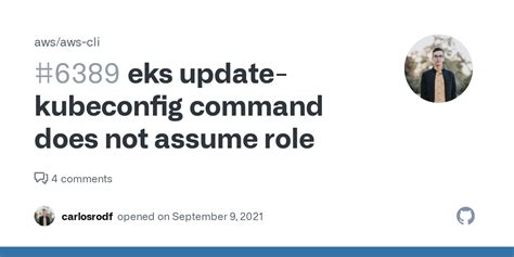 Eks Update Kubeconfig Command Does Not Assume Role · Issue 6389 · Aws