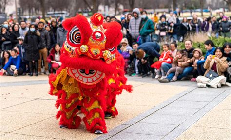 Chinese New Year Dragon And Lion Dance