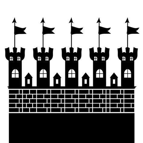 Premium Photo Frame Of City Wall Cnc Art With Battlements And Flag