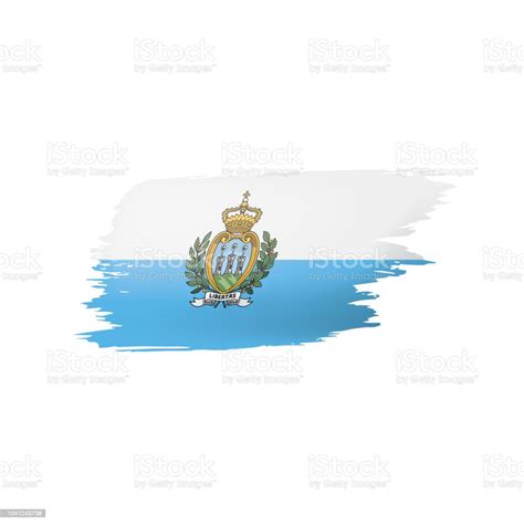 샌 마 리노 플래그 흰색 배경에 벡터 일러스트 레이 션 0명에 대한 스톡 벡터 아트 및 기타 이미지 0명 기 독립 Istock