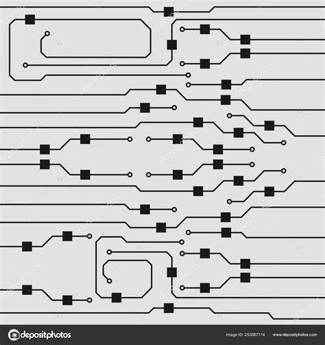 Vector Circuit Board Background Abstract Flat Circuit Board Illustration Stock Vector By