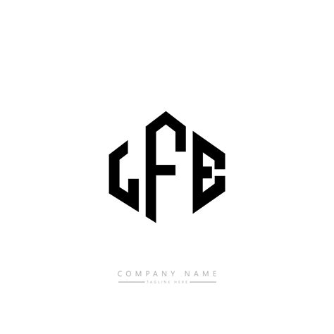 Lfe Letter Logo Design With Polygon Shape Lfe Polygon And Cube Shape
