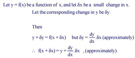 Errors And Approximation Formula Formula In Maths