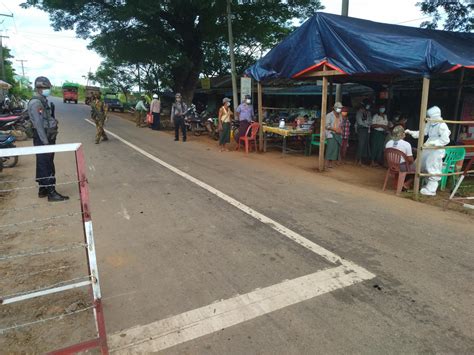 အုတ်ဖိုမြို့နယ်တွင် မြို့အဝင်ဂိတ်များ၌ ပြည်သူများအား ကိုဗစ် ၁၉ ရောဂ