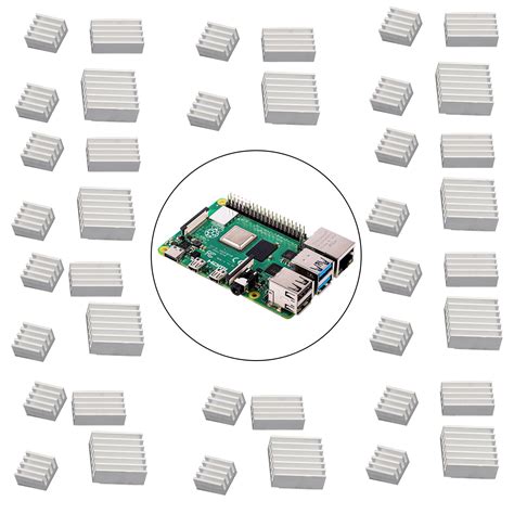 10pcs Aluminum Heatsink Radiator Cooler Kit For Raspberry Pi 4b With Sticker