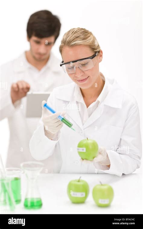 Genetic Engineering Scientists In Laboratory Gmo Testing Experiment