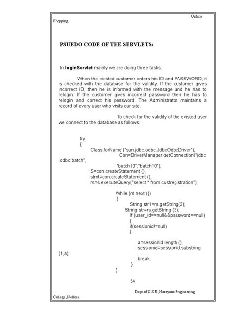 Psuedo Code Pdf Java Servlet Information Technology Management