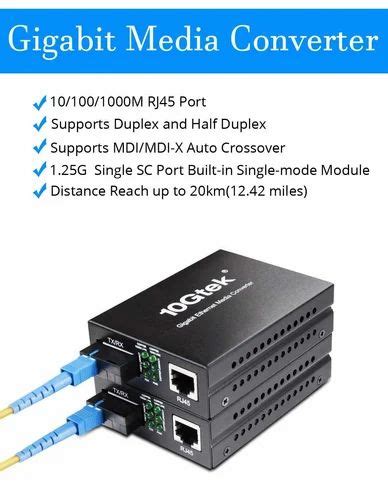 100m 10gtek Gt F0101 Series Gigabit Ethernet Media Converter At ₹ 5520 Piece In Chennai