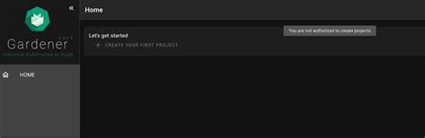 Can T Create Projects Issue Gardener Dashboard Github