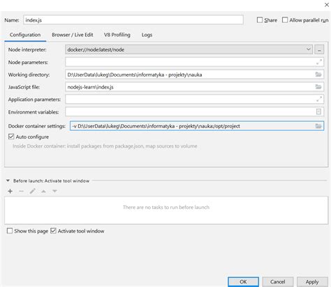 Nodejs Remote Debugging Nodejs App In Intellij With Docker Port