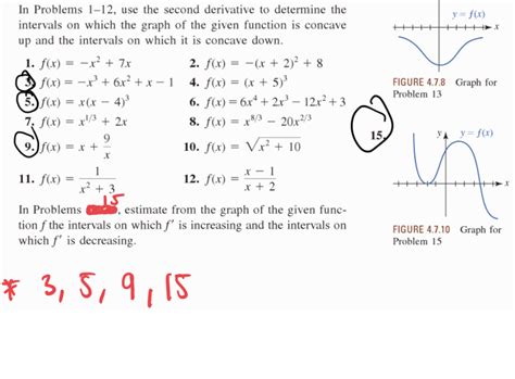 Solved In Problems 1 12 Use The Second Derivative To Chegg Com