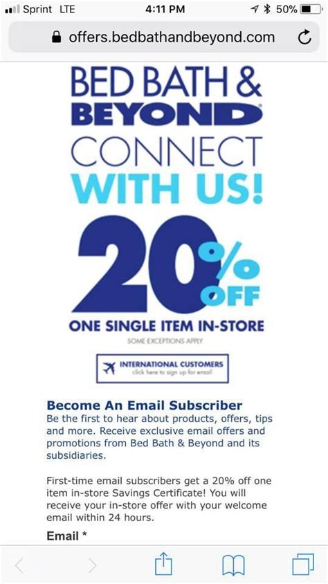 Bed And Bath Voucher