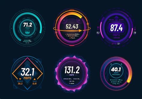 Premium Vector Internet Speed Test And 5g Speedometer Dashboard