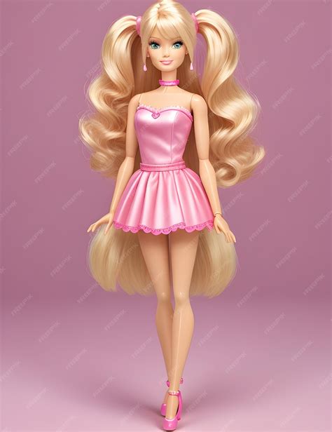 Premium Ai Image Barbie Blonde Hair Girl