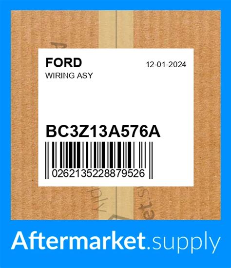 Bc3z13a576a Wiring Asy Fits Ford Price 7004 To 10800