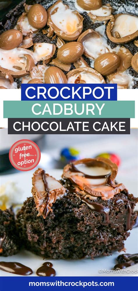 Crockpot Cadbury Chocolate Cake Recipe Best Easter Dessert Moms
