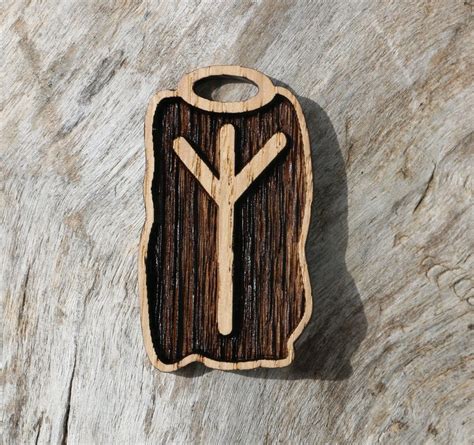 Algiz Rune Futhark Wood Wulflund