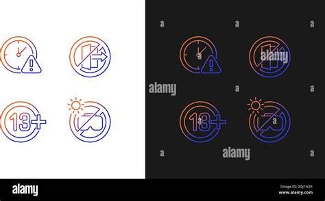 Vr Headset Gradient Manual Label Icons Set For Dark And Light Mode Stock Vector Image And Art Alamy