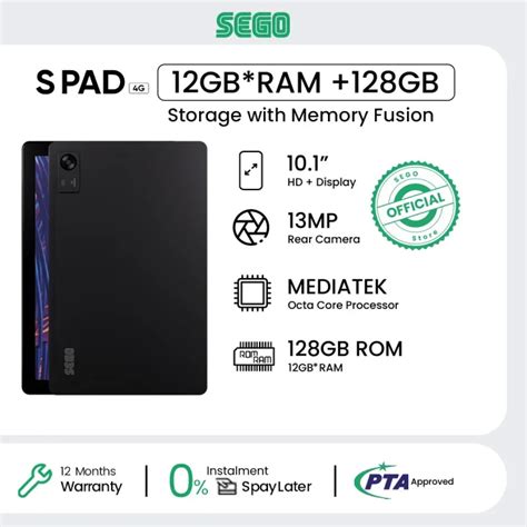 Sego S Pad Tablet Pta Approved 128gb Android Tablet With 12gb Ram 101 Hd Display Octa