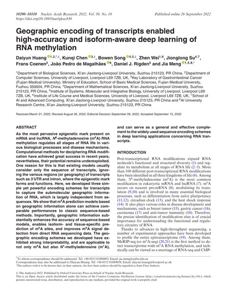 Pdf Geographic Encoding Of Transcripts Enabled High Accuracy And