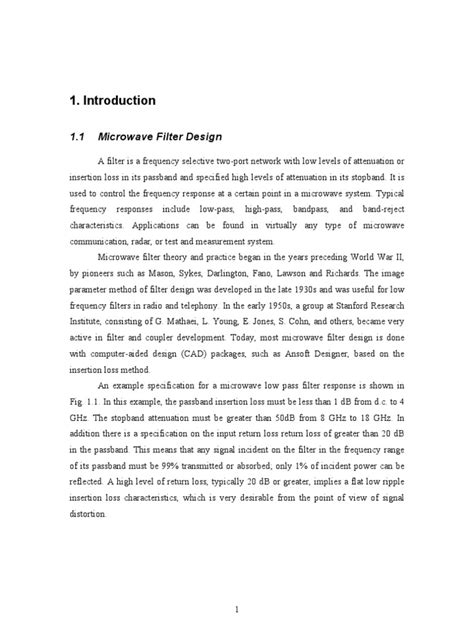 Design Microwave Filters Using Ansoft Designer Pdf Electronic Filter Filter Signal