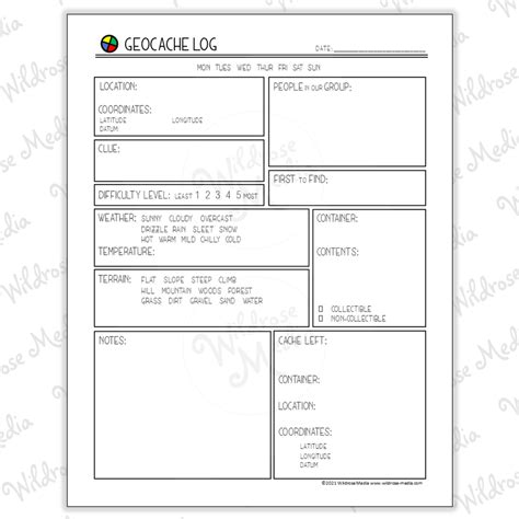 Free Printable Geocaching Log Sheets Printables