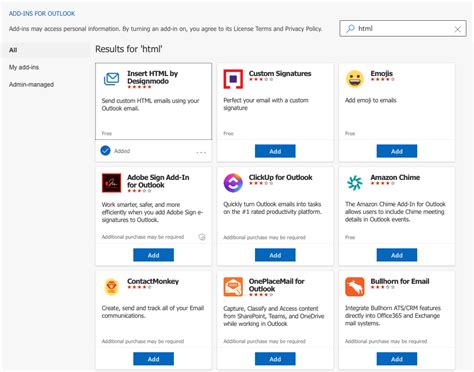embedding an email in outlook