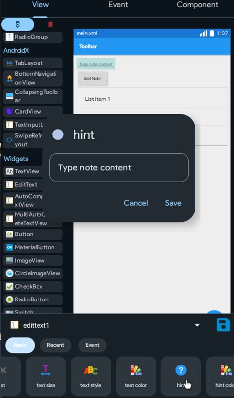 Add Note Sketchware Pro