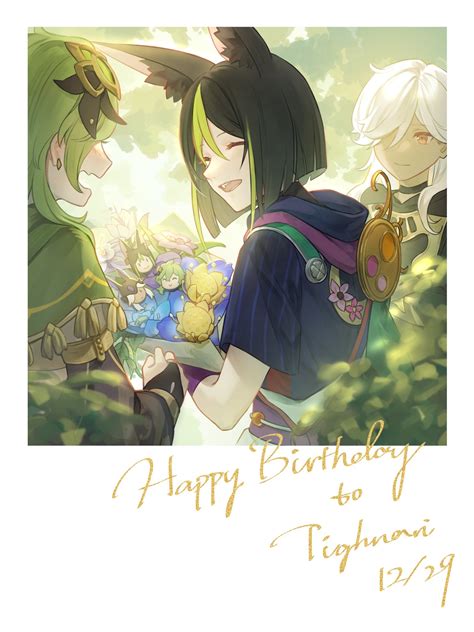 Tighnari Cyno And Collei Genshin Impact Drawn By Nashiykns