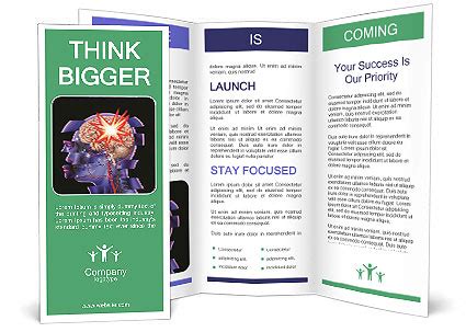 Disintegrated Brain With Flare A Visual Representation Of Cognitive Overload Brochure Template