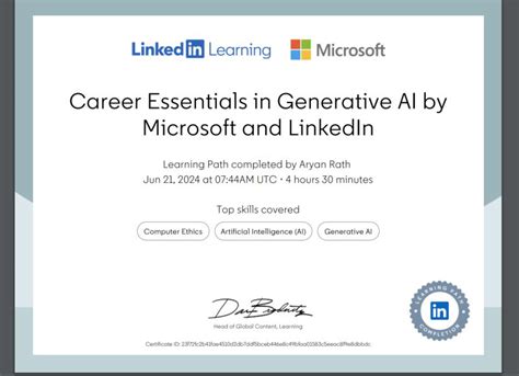 Aryan Rath On Linkedin Linkedin Microsoft Ai Careersuccess Linkedinlearning