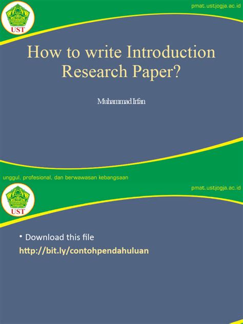 How To Write Introduction Research Paper Pdf