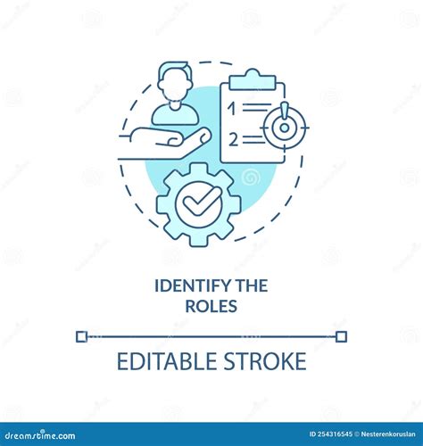 Identify Roles Turquoise Concept Icon Stock Illustration Illustration