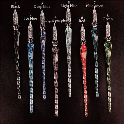 Glowing Glass Dip Pen Ink Calligraphy Custom Engrave Glass Pen
