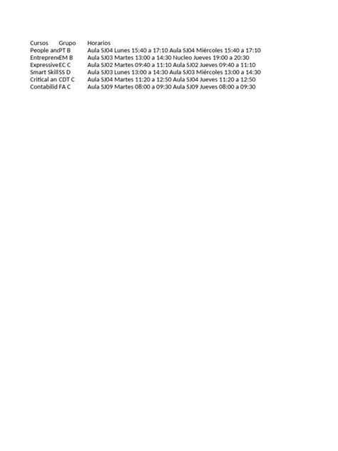 Tabla Excel Pdf