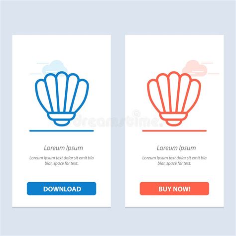 Web Blue And Red Download And Buy Now Web Widget Card Template Stock Vector Illustration Of