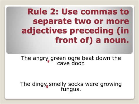 PPT Rules Of The Comma PowerPoint Presentation Free Download ID 6239927