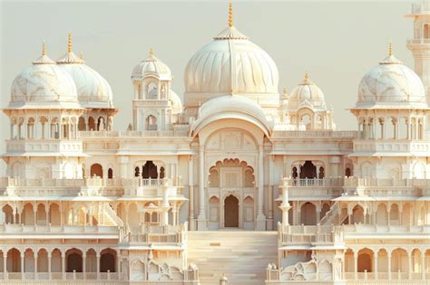 Premium Photo 3d Illustrations Of Ancient Indian Mughal Architecture Design