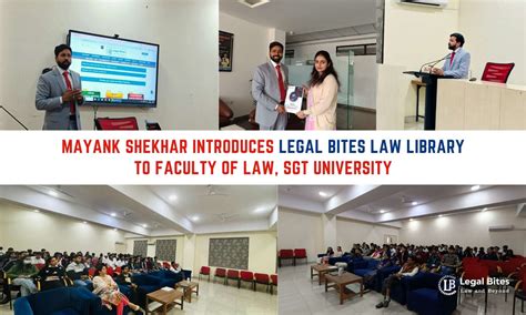 Mayank Shekhar Introduces Legal Bites Law Library To Faculty Of Law Sgt University