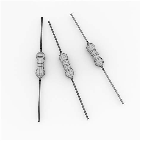 Resistor Three Resistors 3d Model Cgtrader