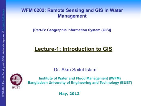Gis And Remote Sensing In Water Resources Management