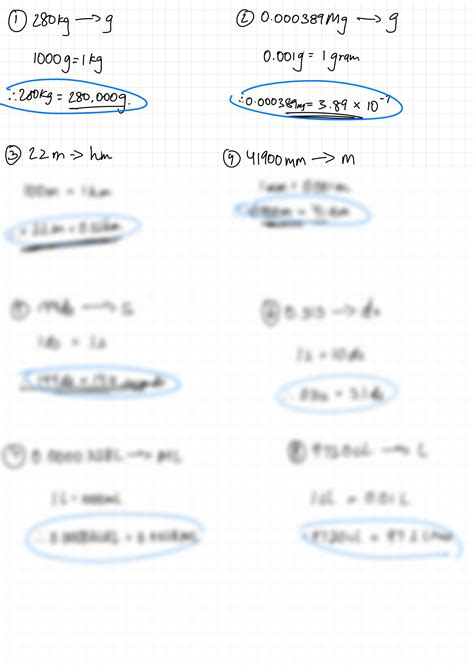 Solution Metric Conversion Studypool