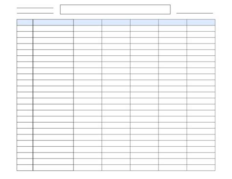Free Printable Blank Spreadsheet Template Spreadsheet Template Free