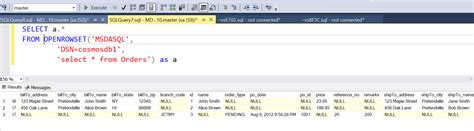 Running Azure Cosmosdb Queries From Sql Server Using Odbc Driver