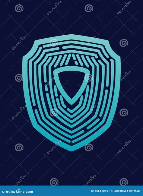 Secure Shield Fingerprint Scan Fingerprint Security Or Identification