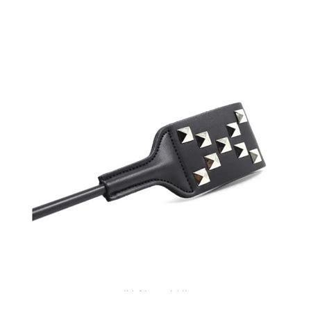 Eyebrow Tools Stencils 53cm Pu Leather Rivets Fetish Bondage Sexy Whip
