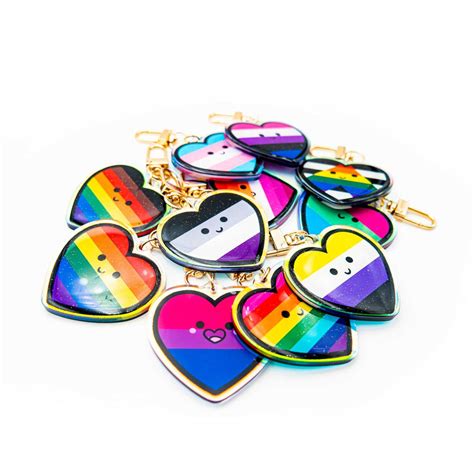 Pride Lgbtqai Keychain Rainbow Pride Flag Acrylic Keychain Leonromer