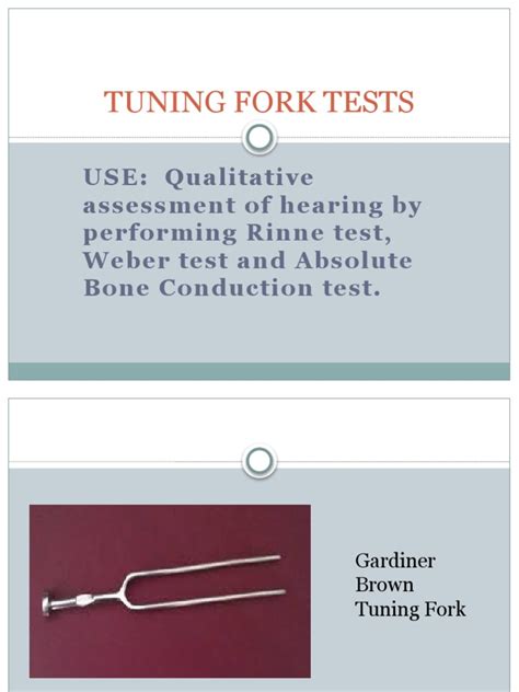 Assessing Hearing A Comprehensive Review Of Tuning Fork Tests Pure