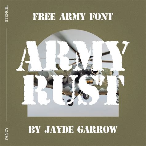 Army Rust Free Army Font MasterBundles