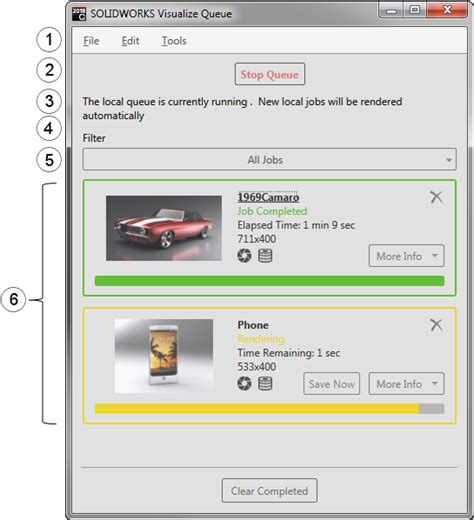 Using The Queue Client 2021 Solidworks Visualize Help